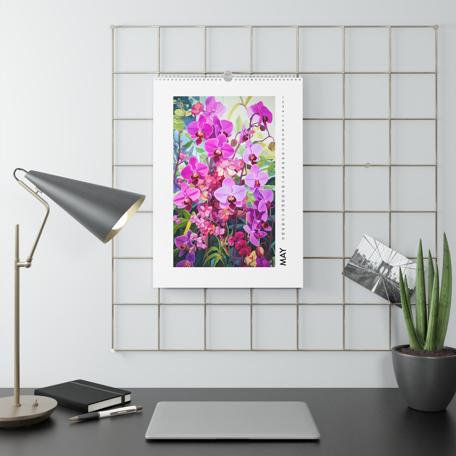 FANTASTIC FLOWERS 2024 Floral Wall Calendar Handcrafted Monthly Planner ...