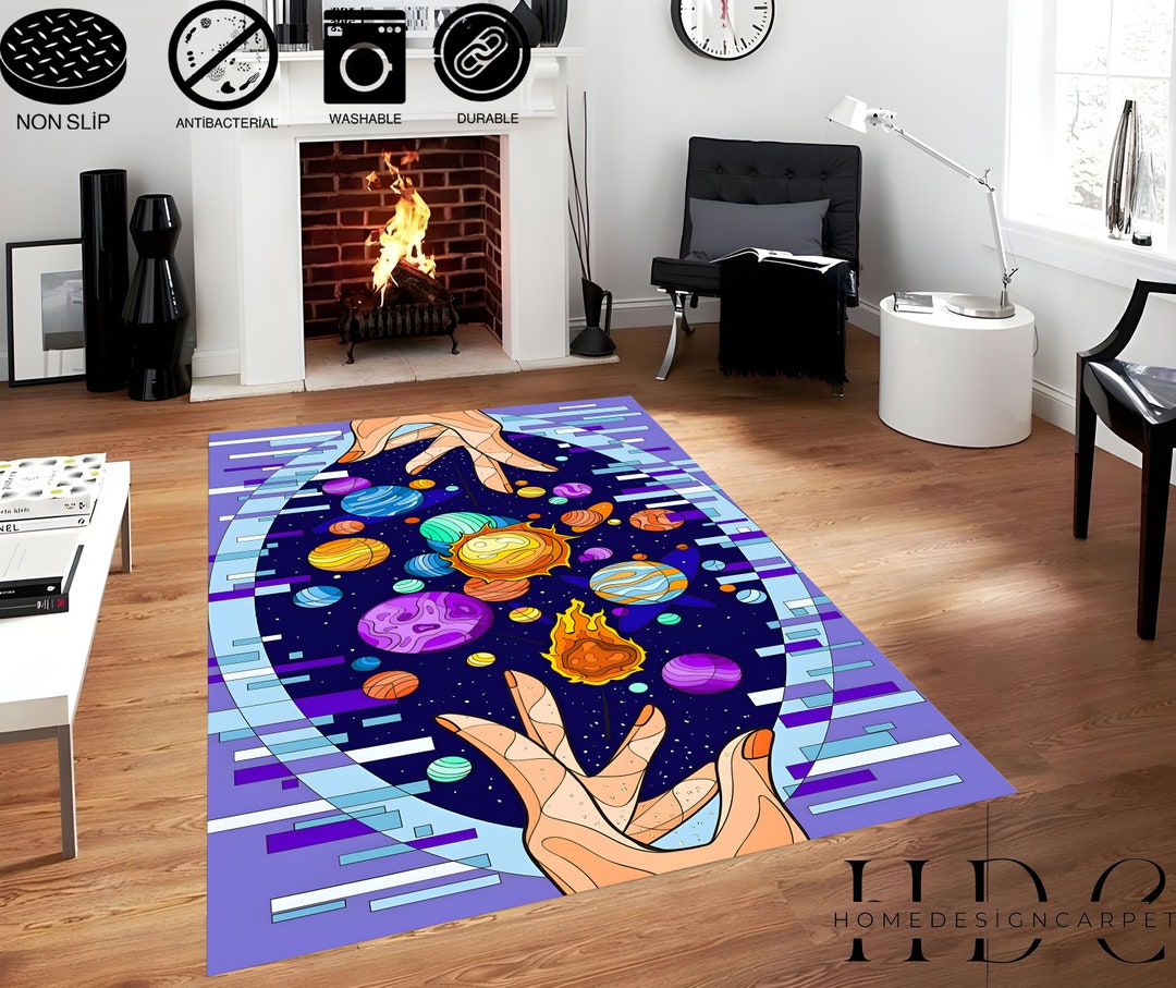 Universe Rug / Kids Room Rug / Stars Rug / Galaxy Stars Children Room ...