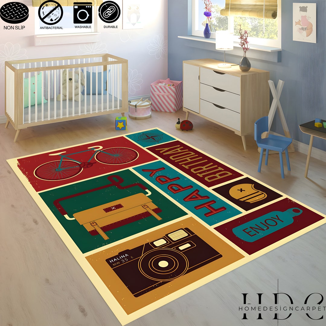 Customizable Birthday Rug / Happy Birthday Rug / Kids Rug / Kids Room ...