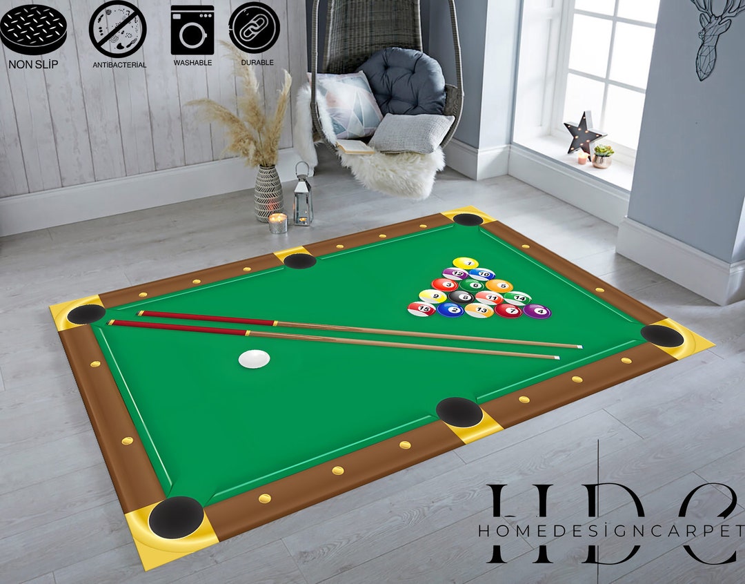 Billiards Area Rug / Decorative Floor Mat / Soft Mat / Floor Carpet ...
