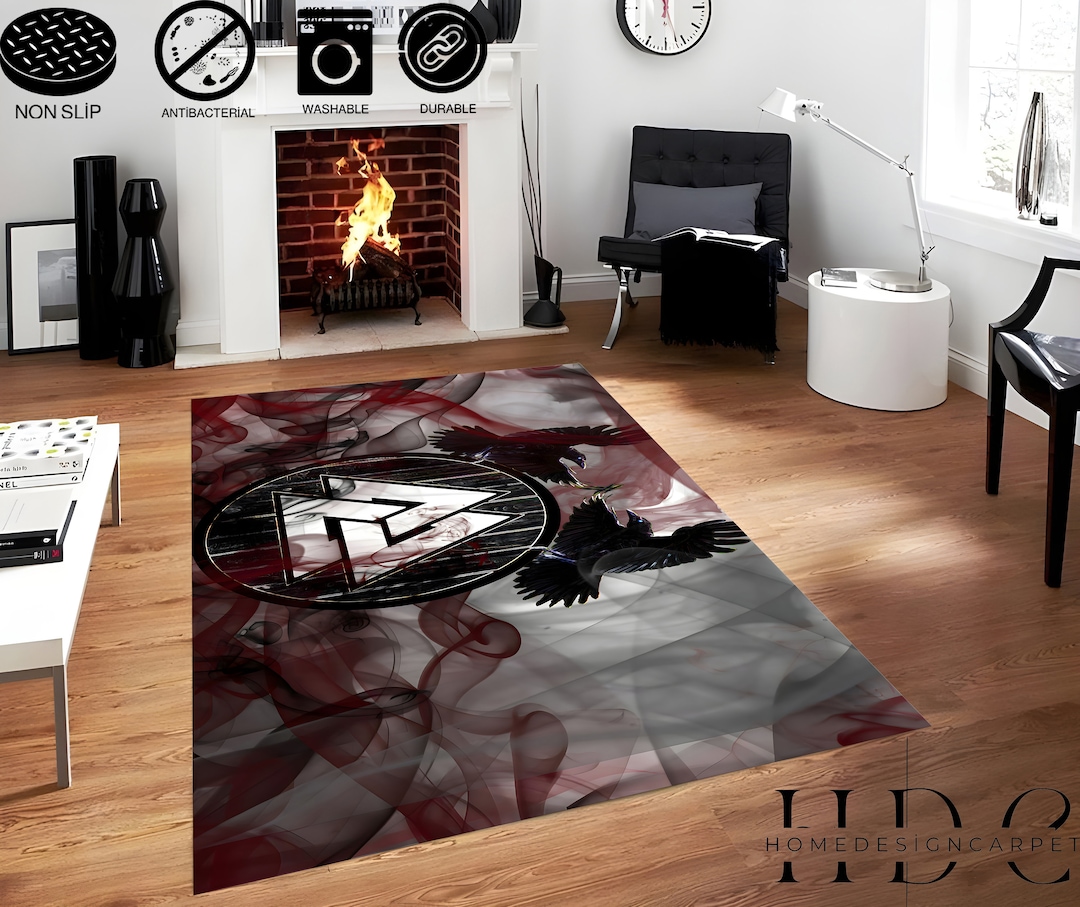Viking Design Magical Rug / Vivid Color Printed Carpet / Machine ...