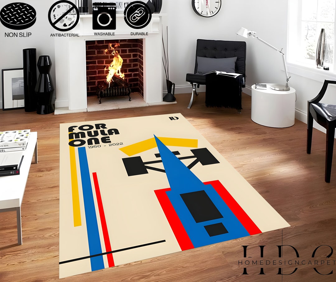 F1 Pattern Rug / Formula One Rugs / Boy Room Rug / Car Mat / Car Rug ...