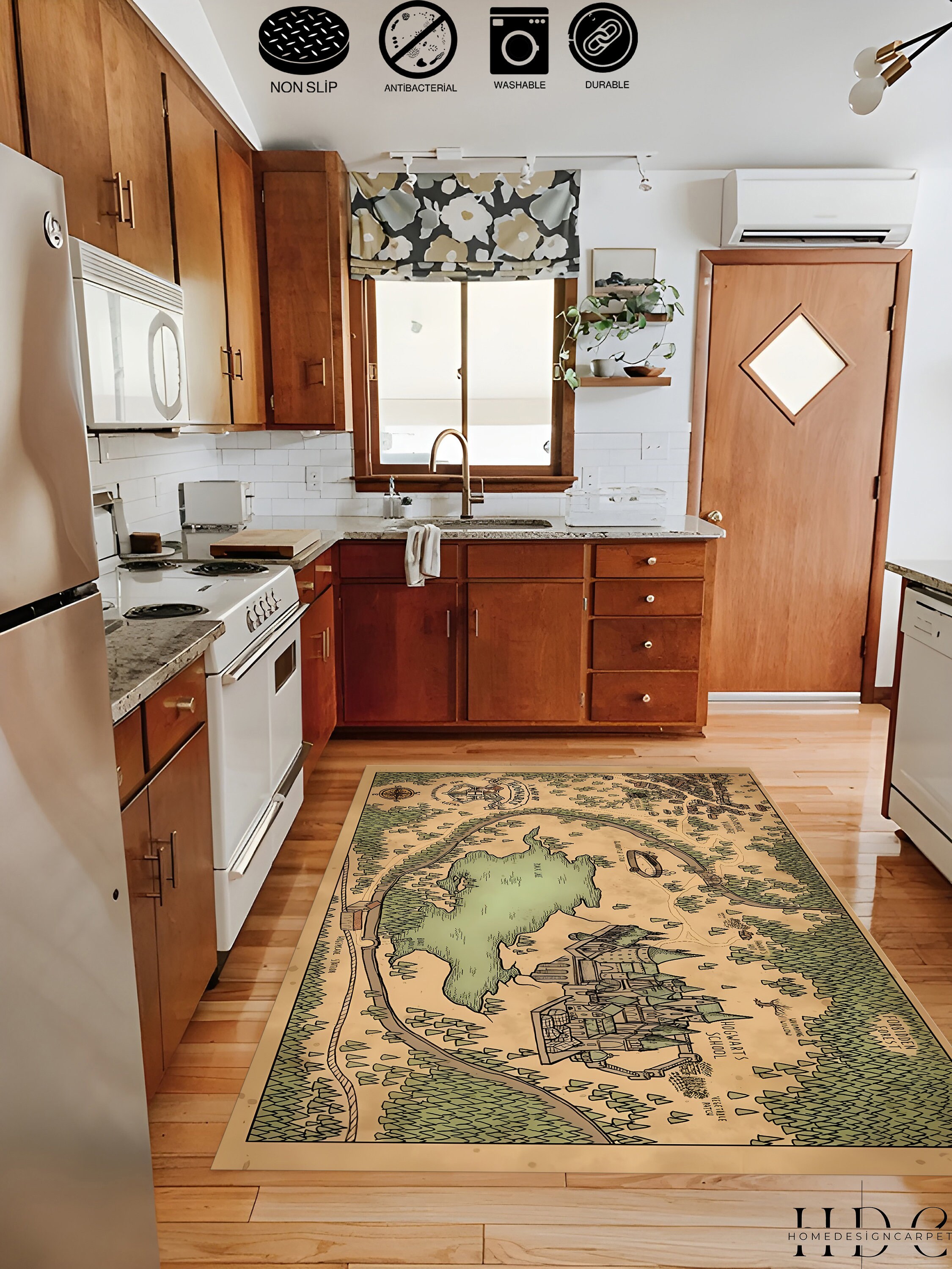 Castle Map Rug / Vintage Map Rug / Map Area Rug / Best Movie Rug ...