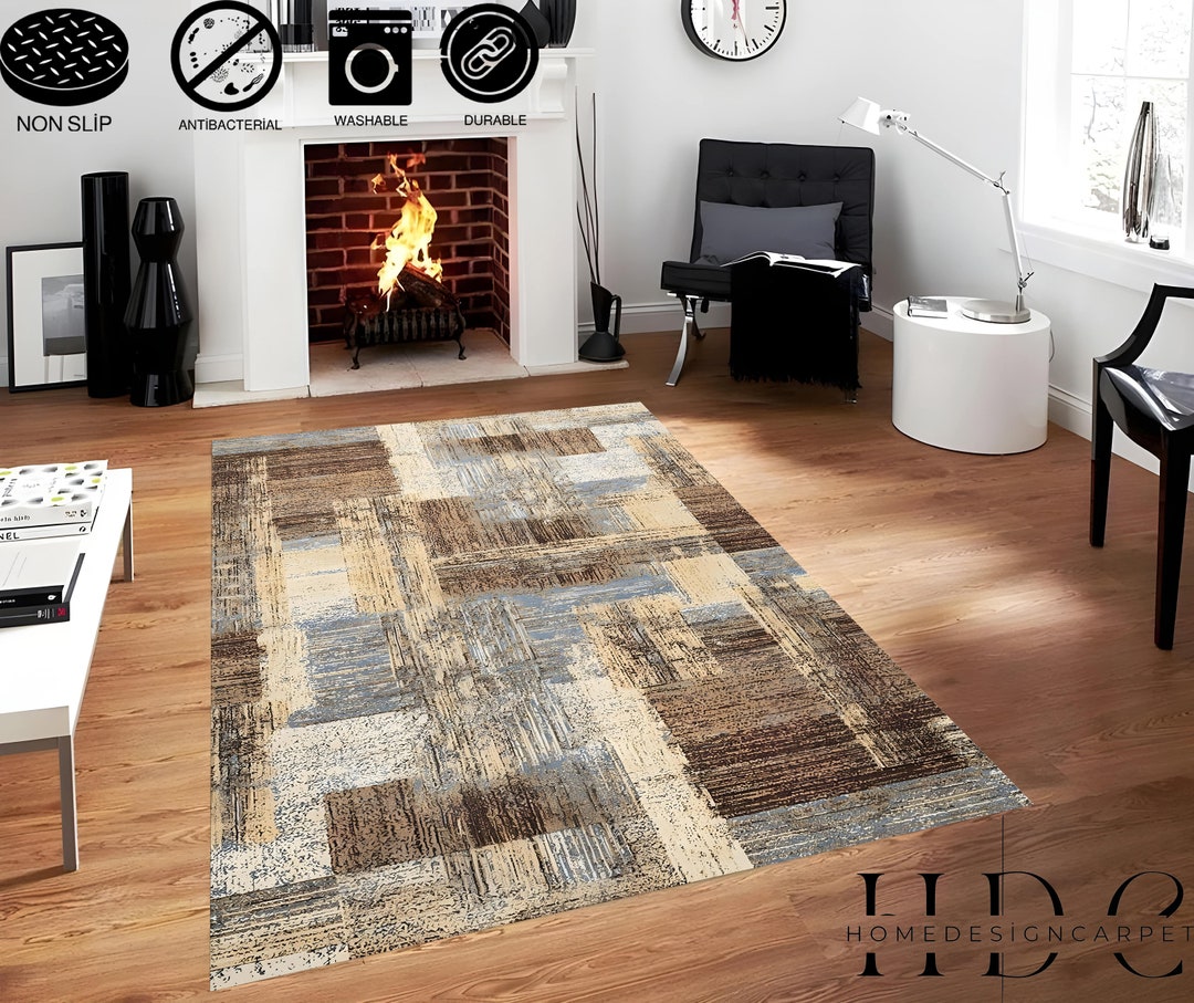 Abstract Colorful Modern Rug / Living Room Rug / 160x230 Home Design ...