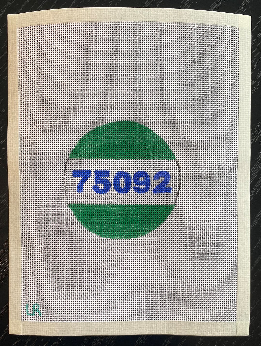 Custom Needlepoint Zip Code Ornament - 18 Mesh - Etsy