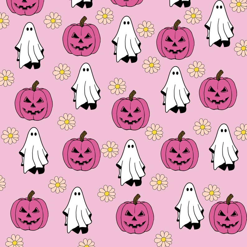 Halloween Seamless Repeat Pattern, Retro Backgrounds, Printable Digital ...