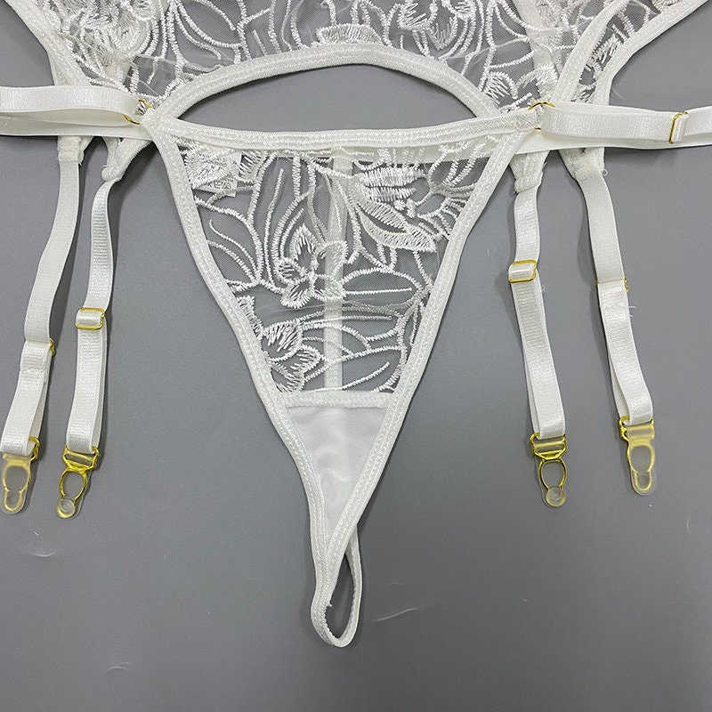 White Lace Wedding Lingerie Bridal Lingerie White Bridal Lingerie