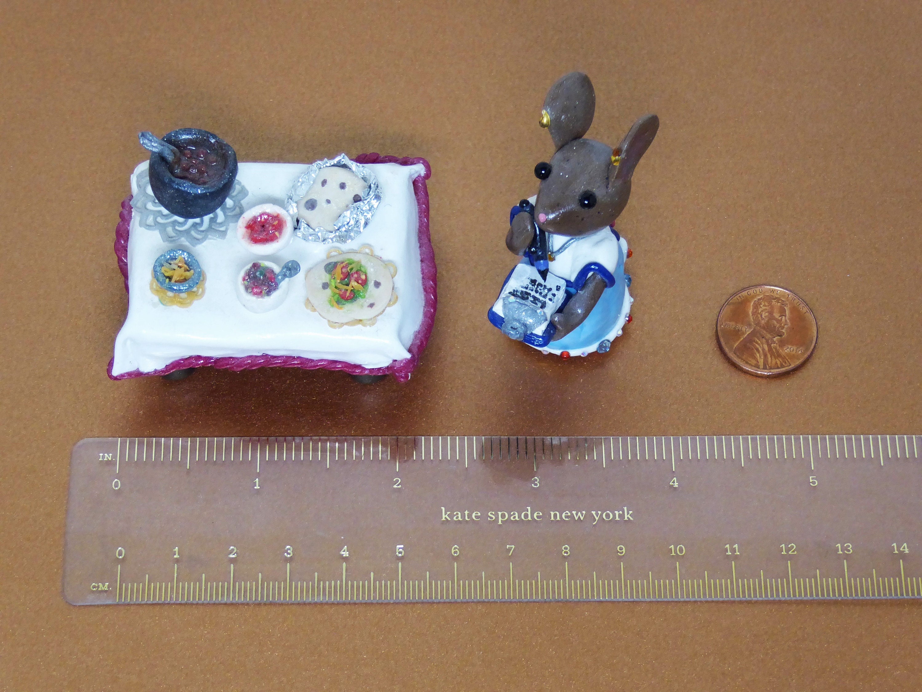 CUSTOM Cute Clay Mouse With Table, Made to Represent YOU or Family ...