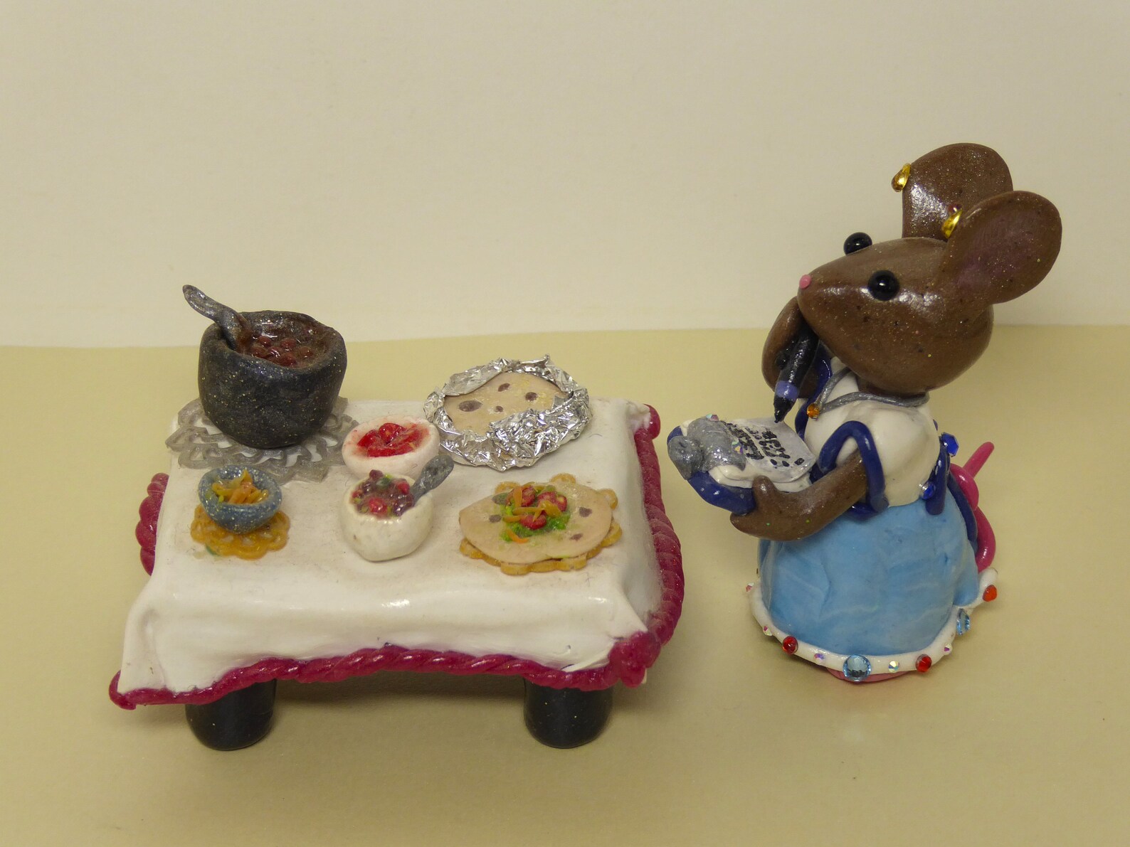 CUSTOM Cute Clay Mouse With Table, Made to Represent YOU or Family ...