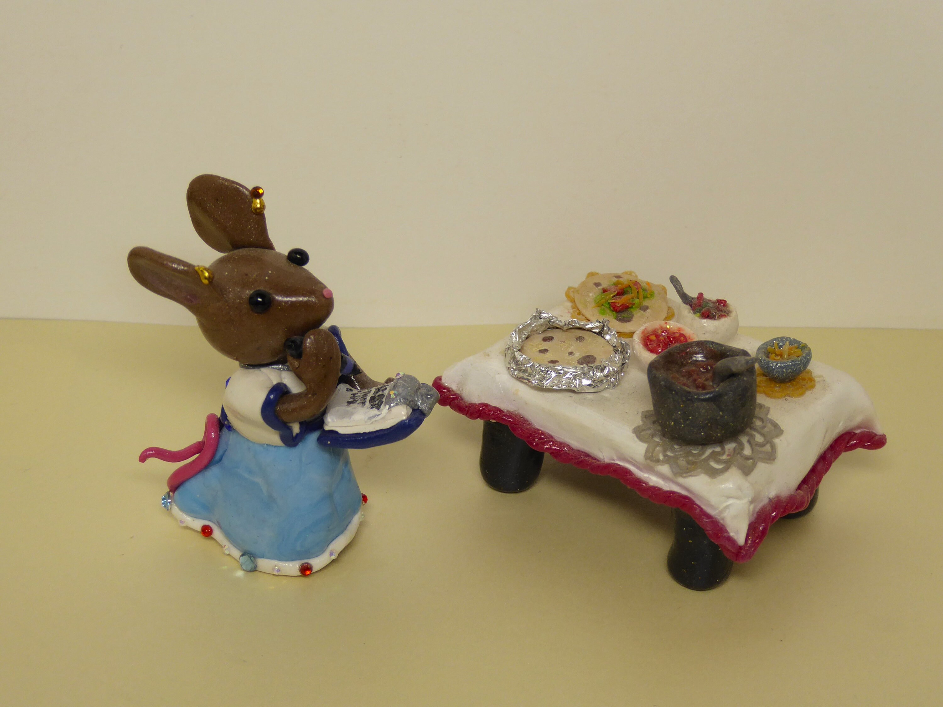CUSTOM Cute Clay Mouse With Table, Made to Represent YOU or Family ...
