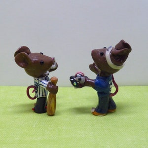 SET of 2 CUSTOM Polymer Clay Mice! Hansculpted and Created for You ...