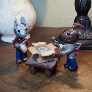 SET of 2 CUSTOM Polymer Clay Mice! Hansculpted and Created for You ...
