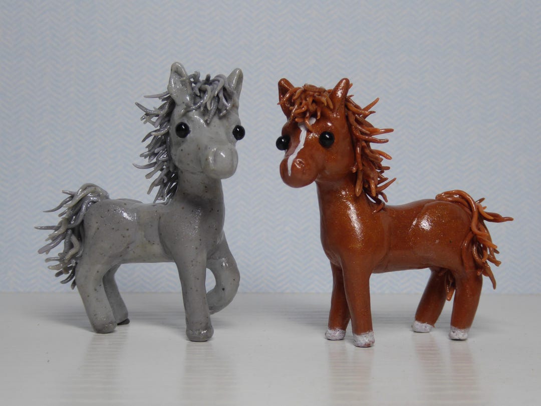 CUSTOM Clay Horse, Polymer Clay Horse/pony Figurine, Personalized Gift ...