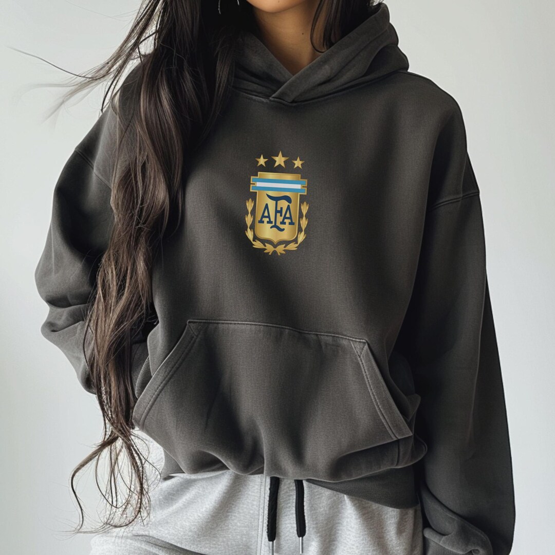 Argentina 3-star Football Crest Hoodie | AFA Shield Soccer Emblem - Etsy