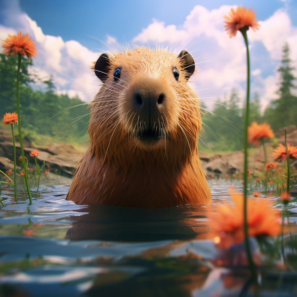 Cute Capybara Print - Etsy