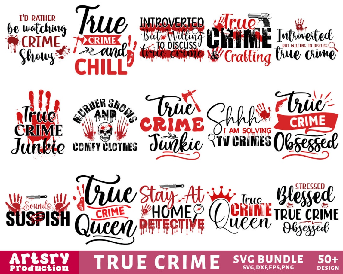 True Crime Sublimation Bundle, True Crime Bundle, Mystery Png, Crime ...