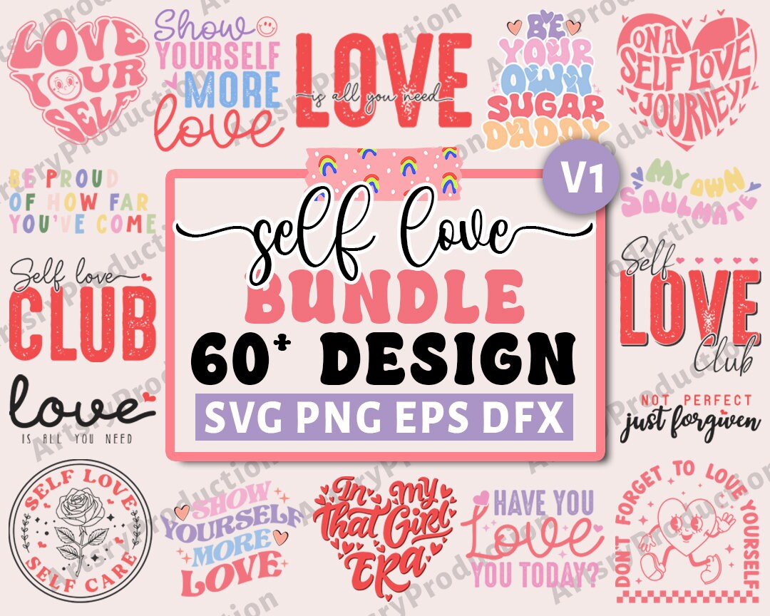 Self Love Svg Bundle, Inspirational Svg, Positive Affirmations Svg ...