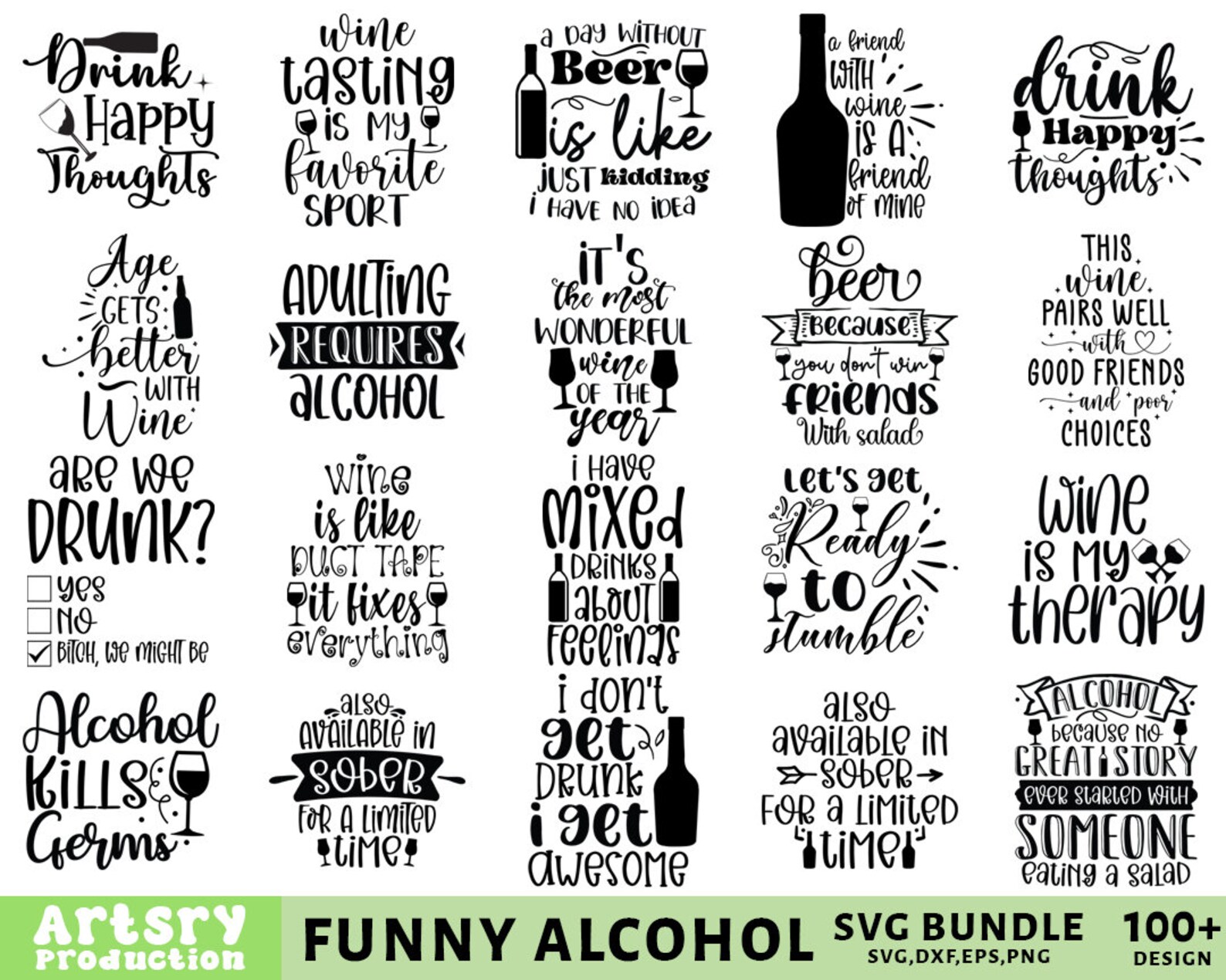 Alcohol Svg Bundle, Coaster Svg, Alcohol Quotes Svg Bundle, Wine Svg ...