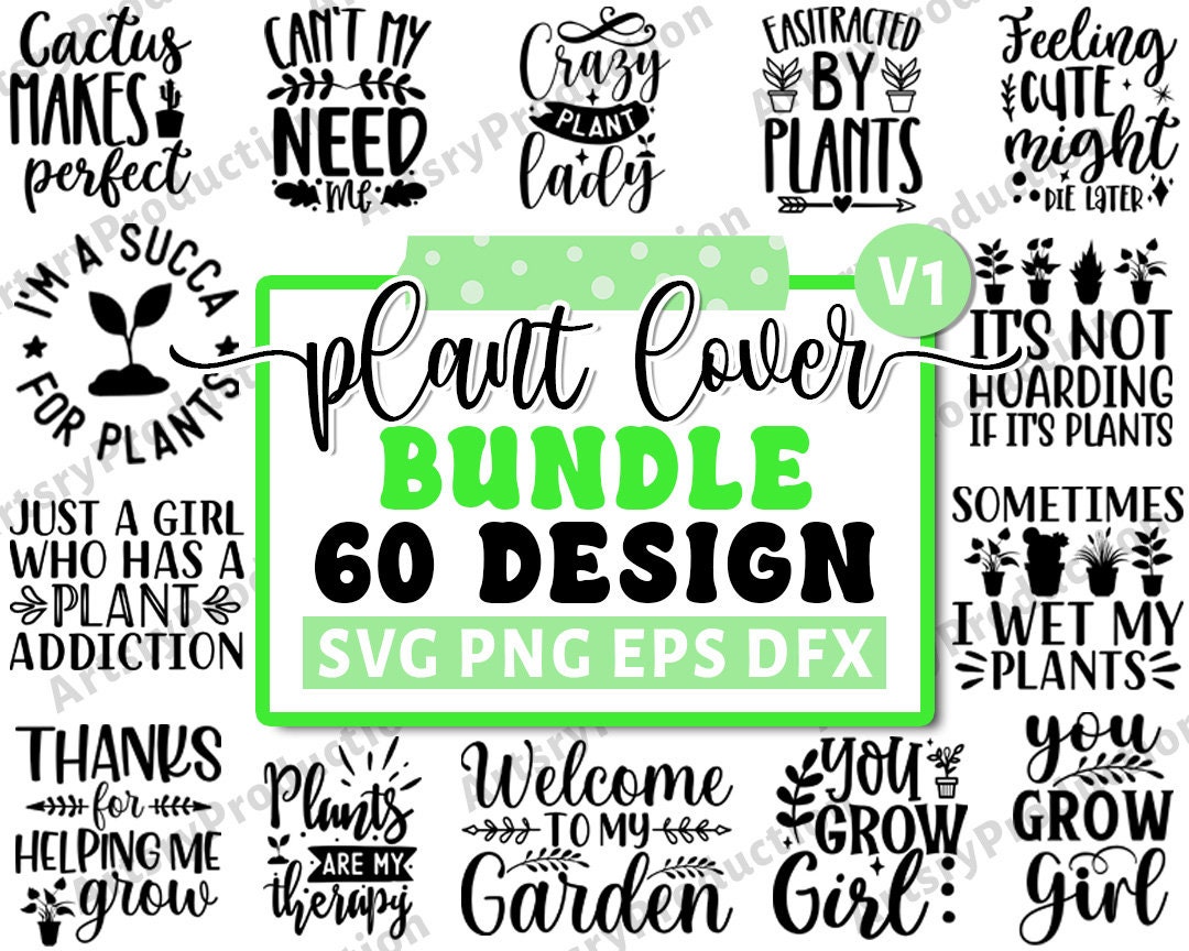 Plant Lover SVG Bundle, Plant Quotes Svg, Houseplant Svg, Plant Mom Svg ...