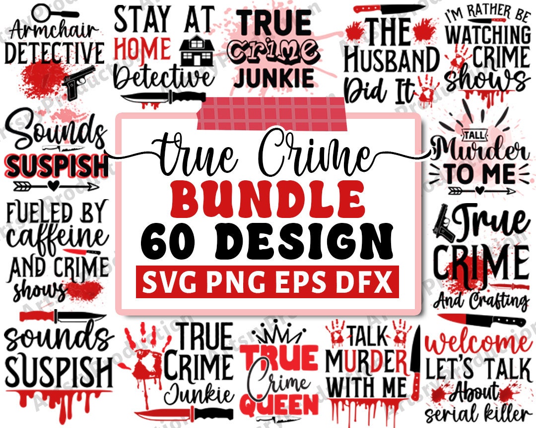 True Crime Sublimation Bundle, True Crime Bundle, Mystery Png, Crime ...