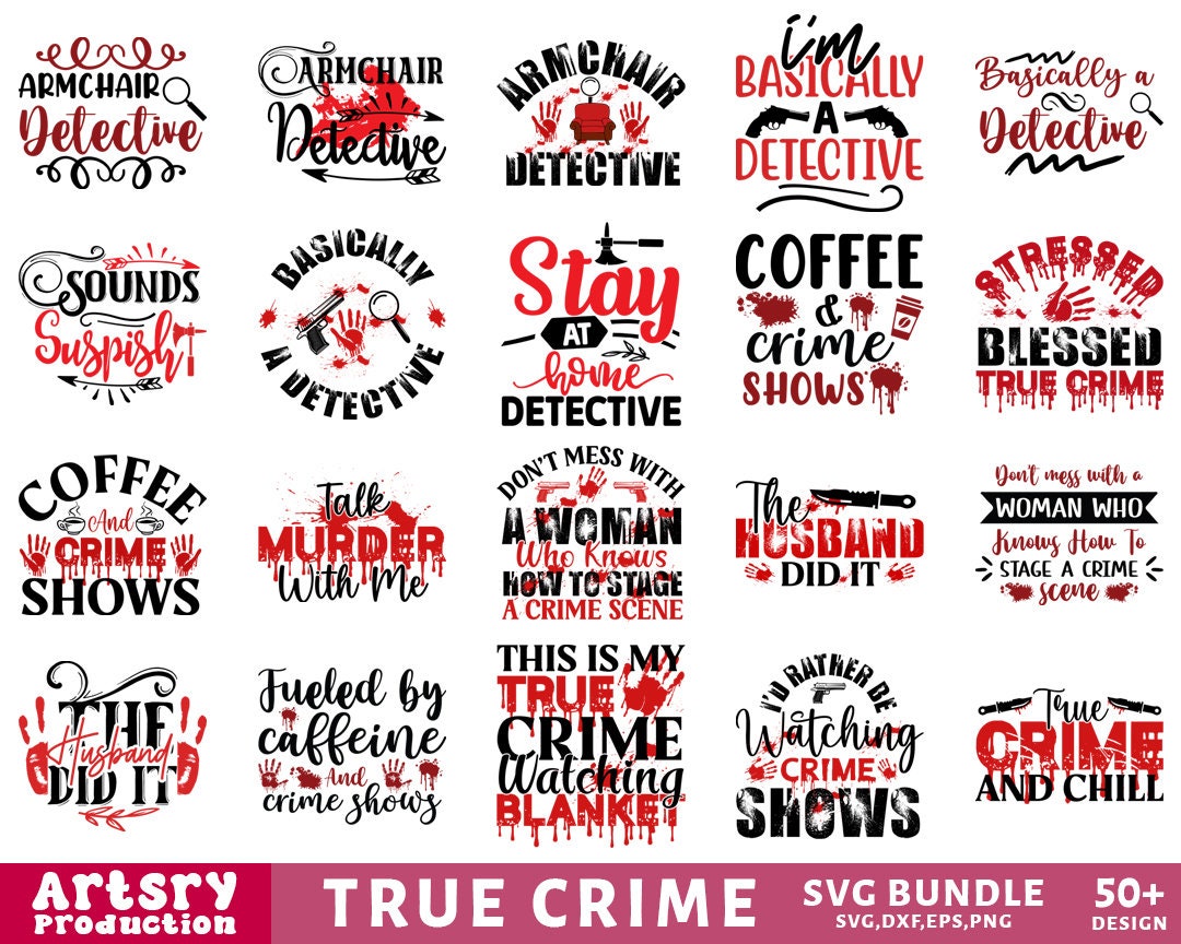 True Crime Sublimation Bundle, True Crime Bundle, Mystery Png, Crime ...