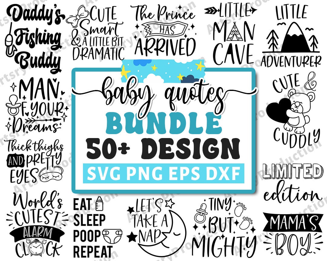 Bundle Svg citation bébé, Svg bébé, Svg baby shower, nouveau-né, bébé ...