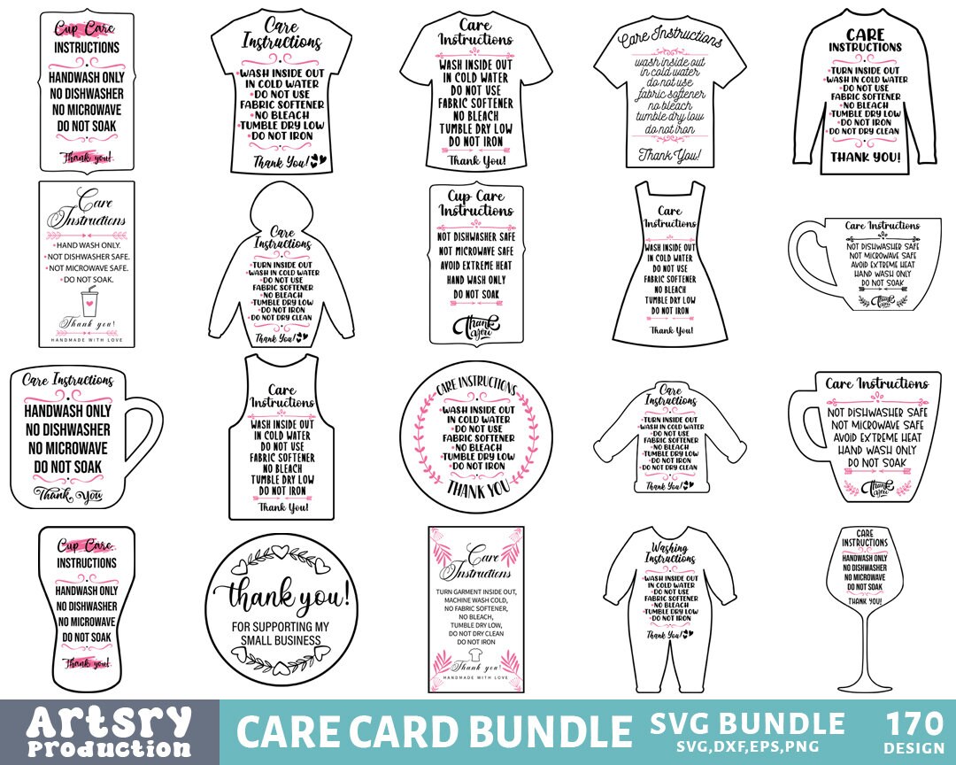 Care Card Svg Bundle, Care Card Bundle Printable Svg, Care Card ...