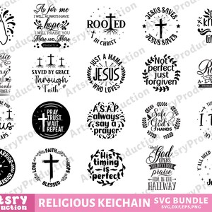Religious Keychain Svg Bundle, Bible Verse Svg, Christian Svg ...