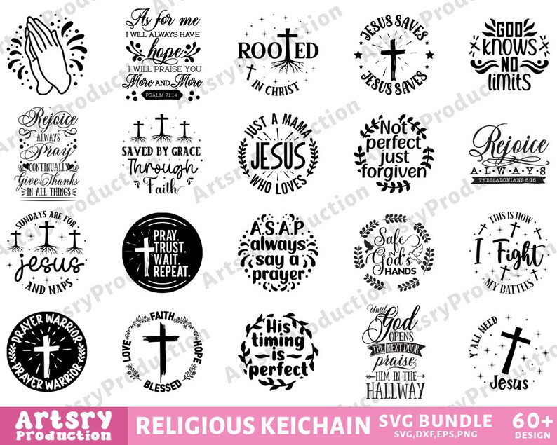 Religious Keychain Svg Bundle, Bible Verse Svg, Christian Svg ...