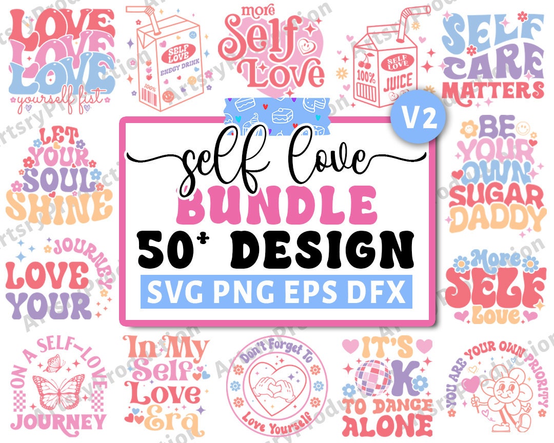 Self Love Svg Bundle, Inspirational Svg, Positive Affirmations Svg ...