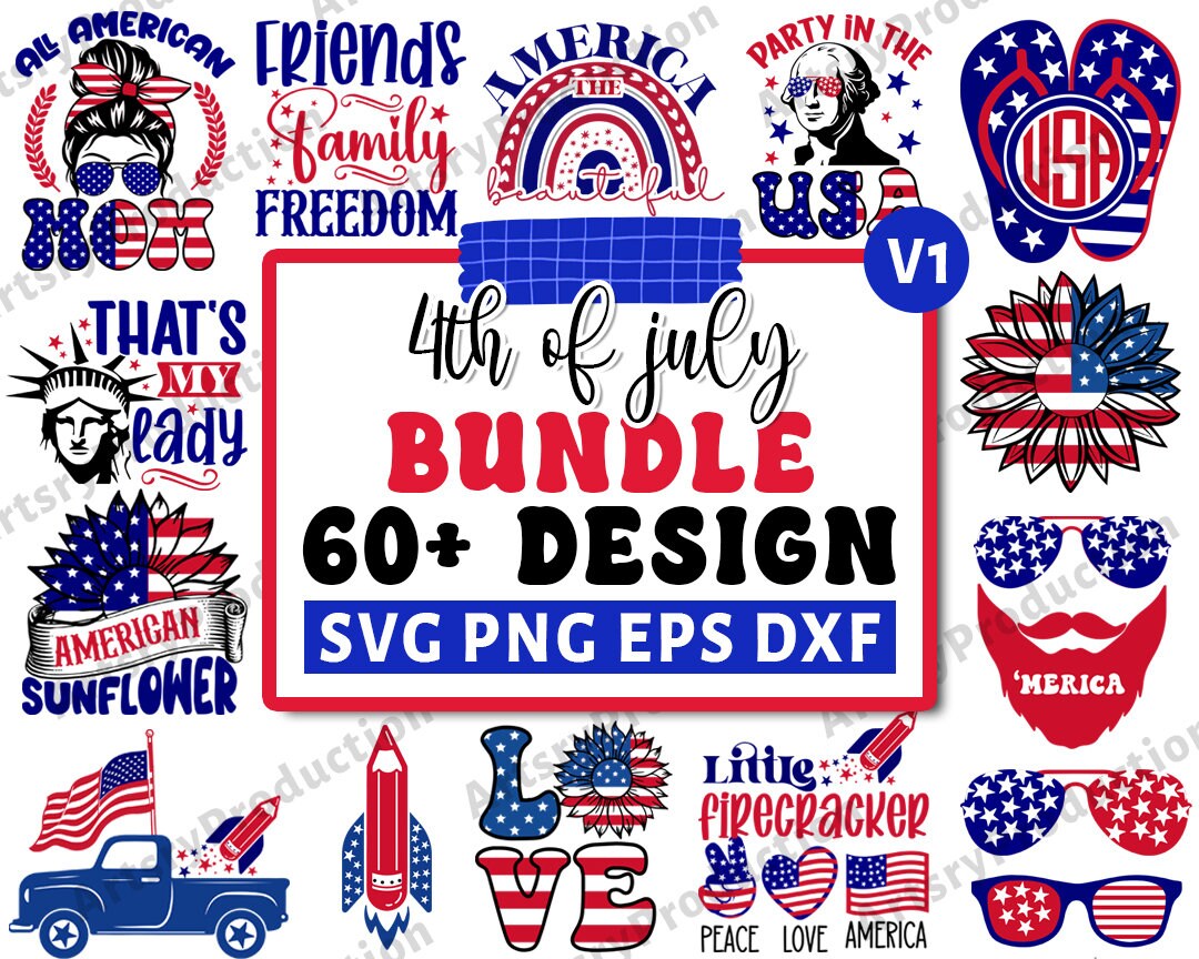 4th of July Mega Bundle, Independence Day Svg, America Svg, USA Flag ...