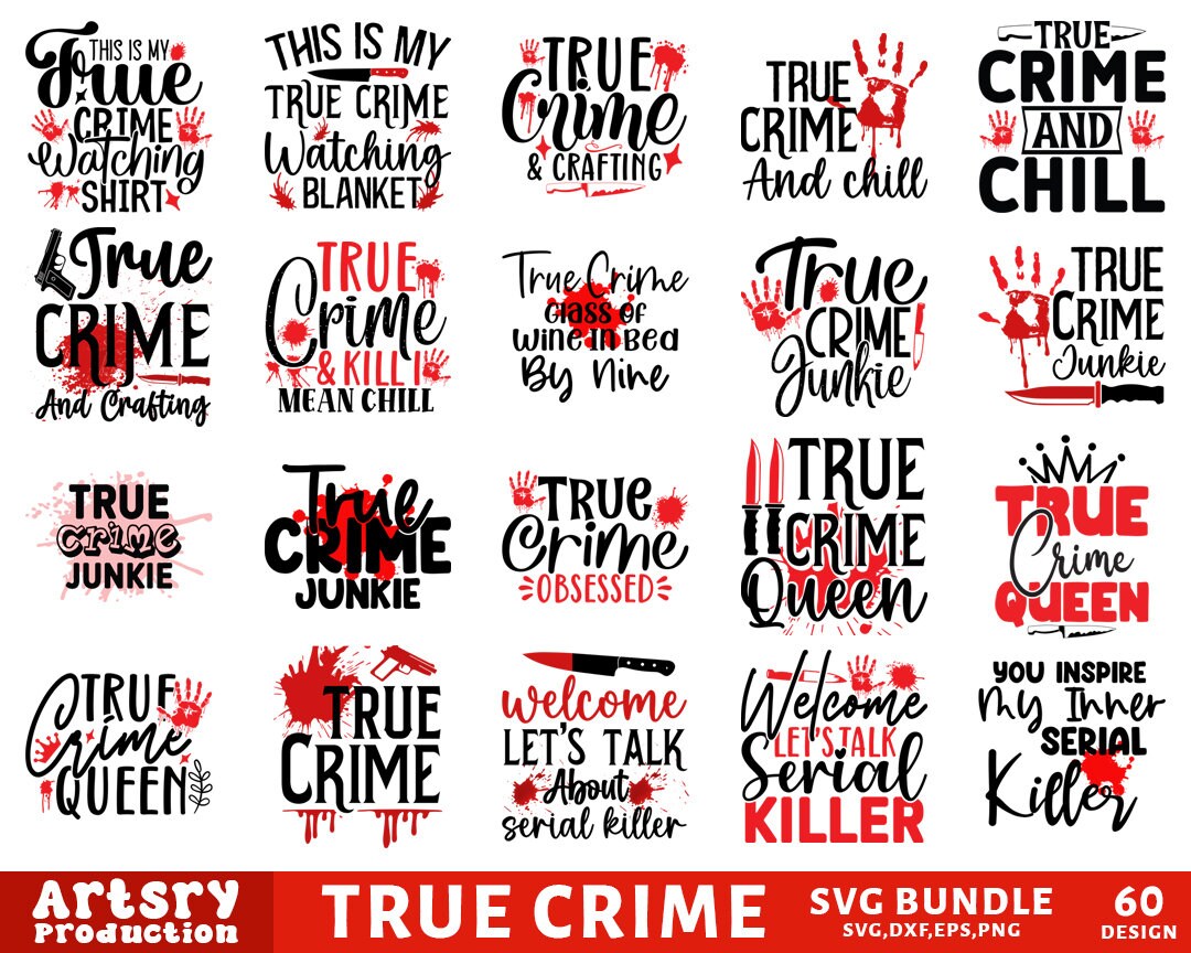 True Crime Sublimation Bundle, True Crime Bundle, Mystery Png, Crime ...