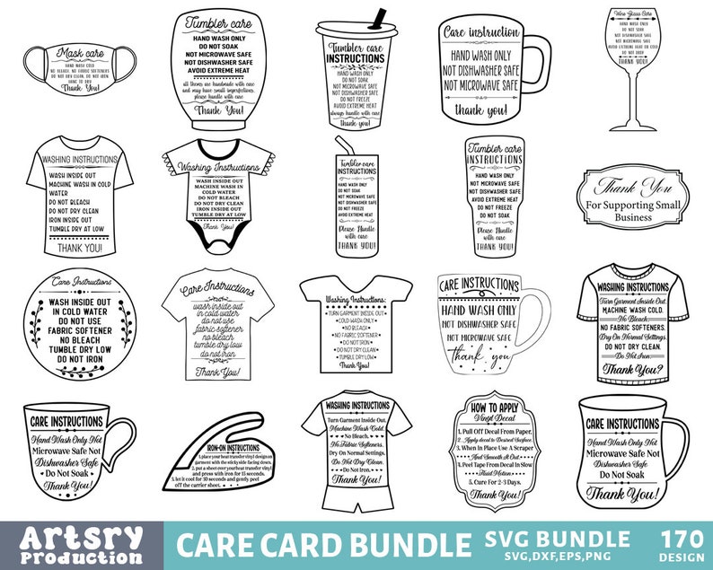 Care Card Svg Bundle, Care Card Bundle Printable Svg, Care Card ...