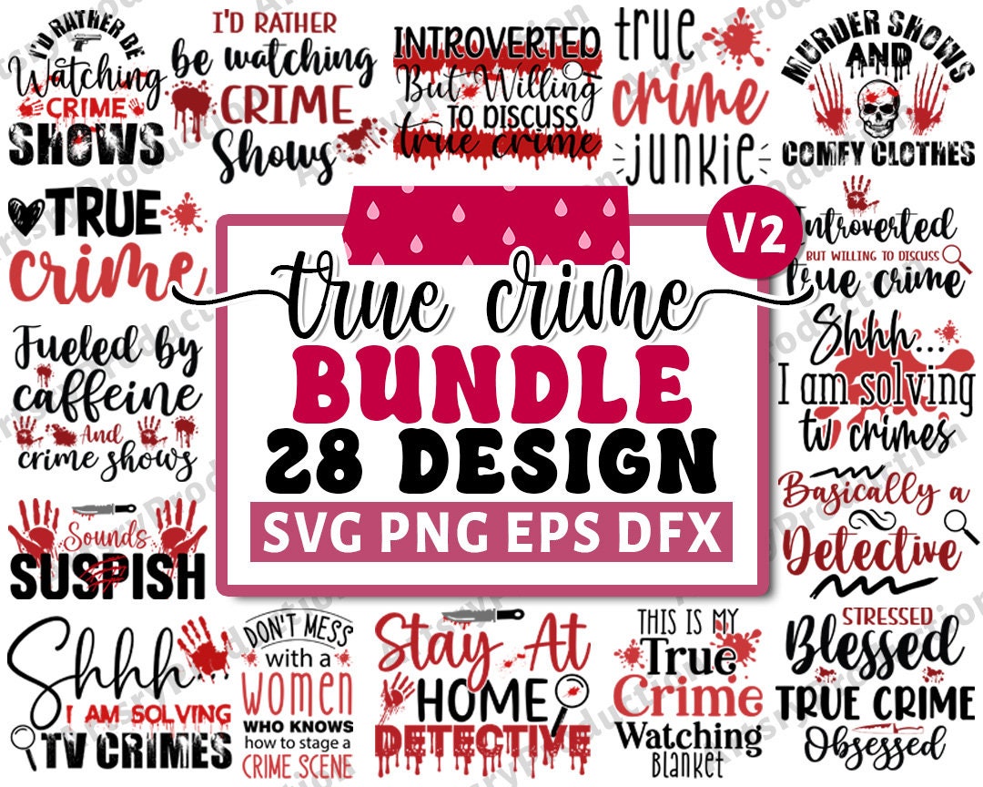 True Crime Sublimation Bundle, True Crime Bundle, Mystery Png, Crime ...