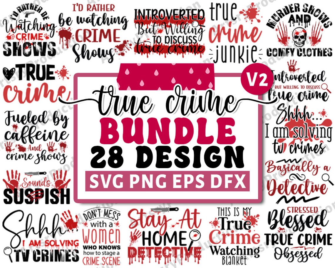 True Crime Sublimation Bundle, True Crime Bundle, Mystery Png, Crime ...