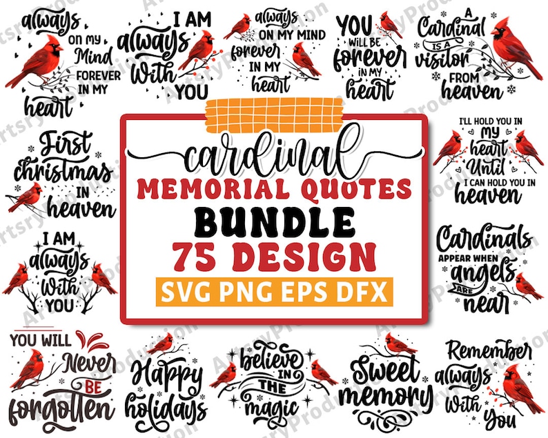 Cardinal Memorial Quotes SVG, Memorial SVG, I Am Always With You Svg, A ...