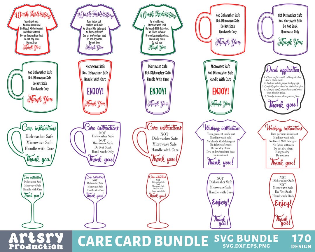 Care Card Svg Bundle, Care Card Bundle Printable Svg, Care Card ...
