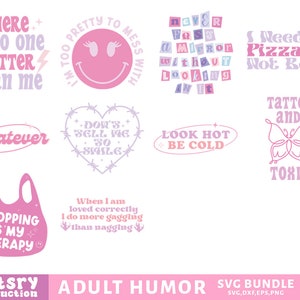 Adult Humor Svg Bundle, Sarcastic Quotes Svg, Sarcastic Saying Svg ...