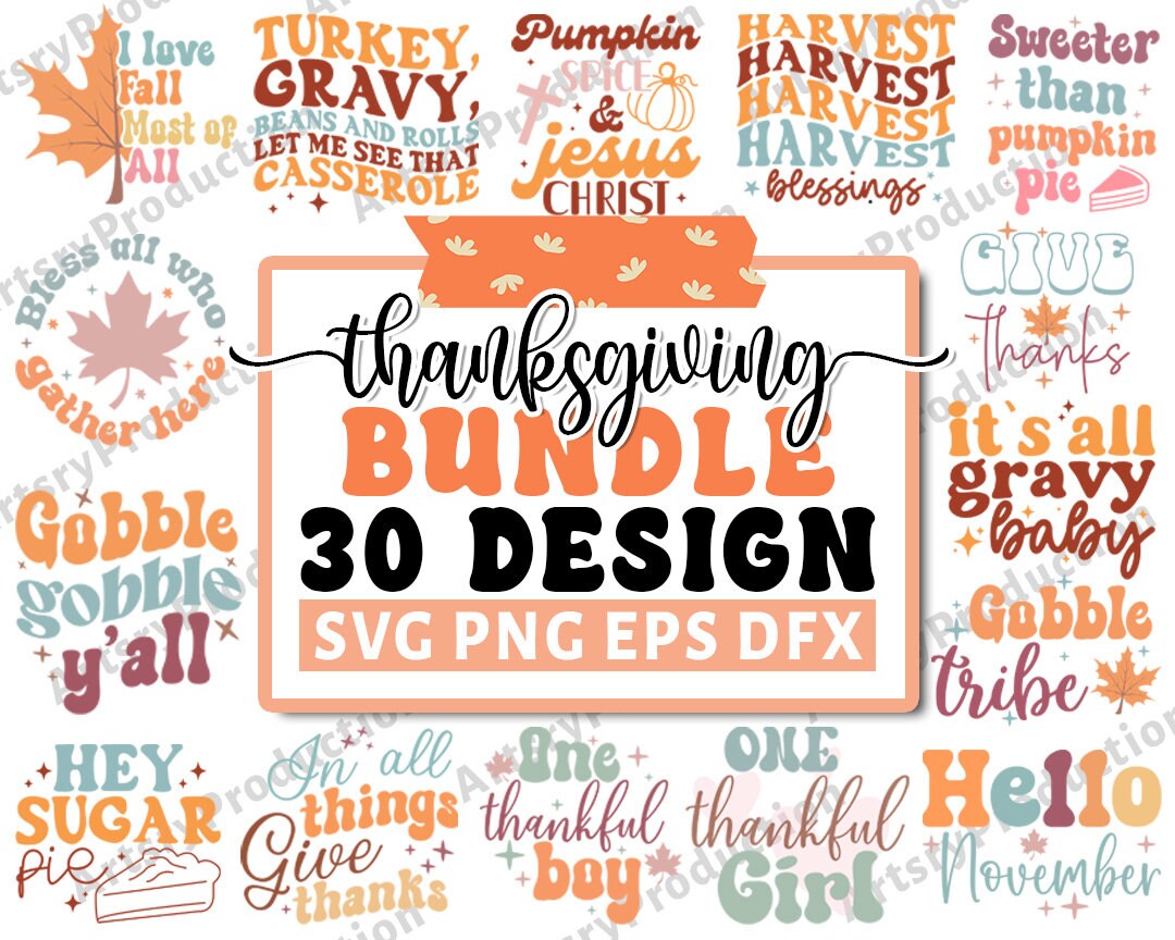 Thanksgiving SVG Bundle Fall SVG Bundle Fall Svg Bundle - Etsy