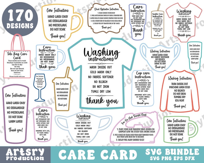 Care Card Svg Bundle, Care Card Bundle Printable Svg, Care Card ...