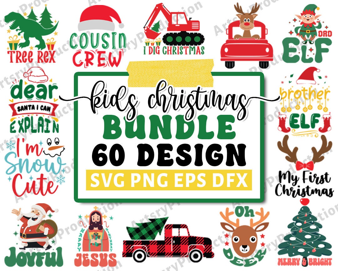 Kids Christmas Svg Bundle, Funny Christmas Svg, Christmas Shirt Svg ...