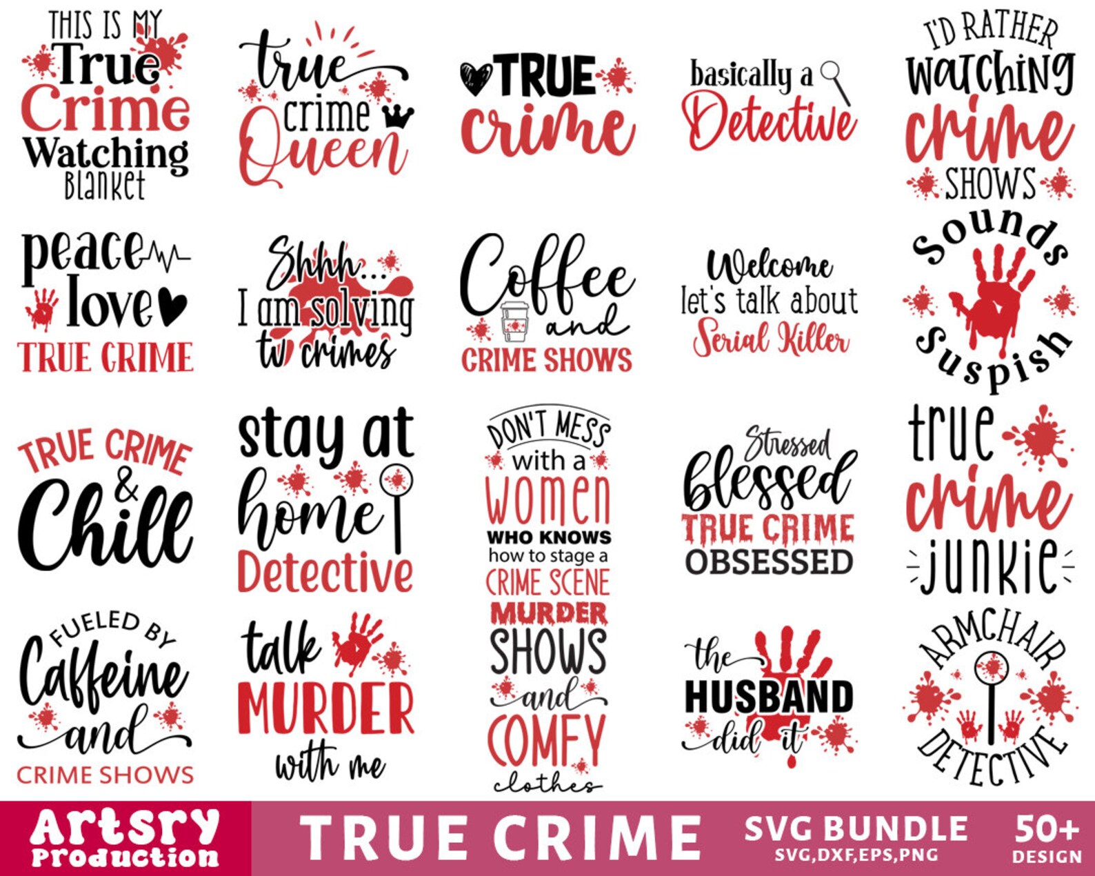 True Crime Sublimation Bundle, True Crime Bundle, Mystery Png, Crime ...
