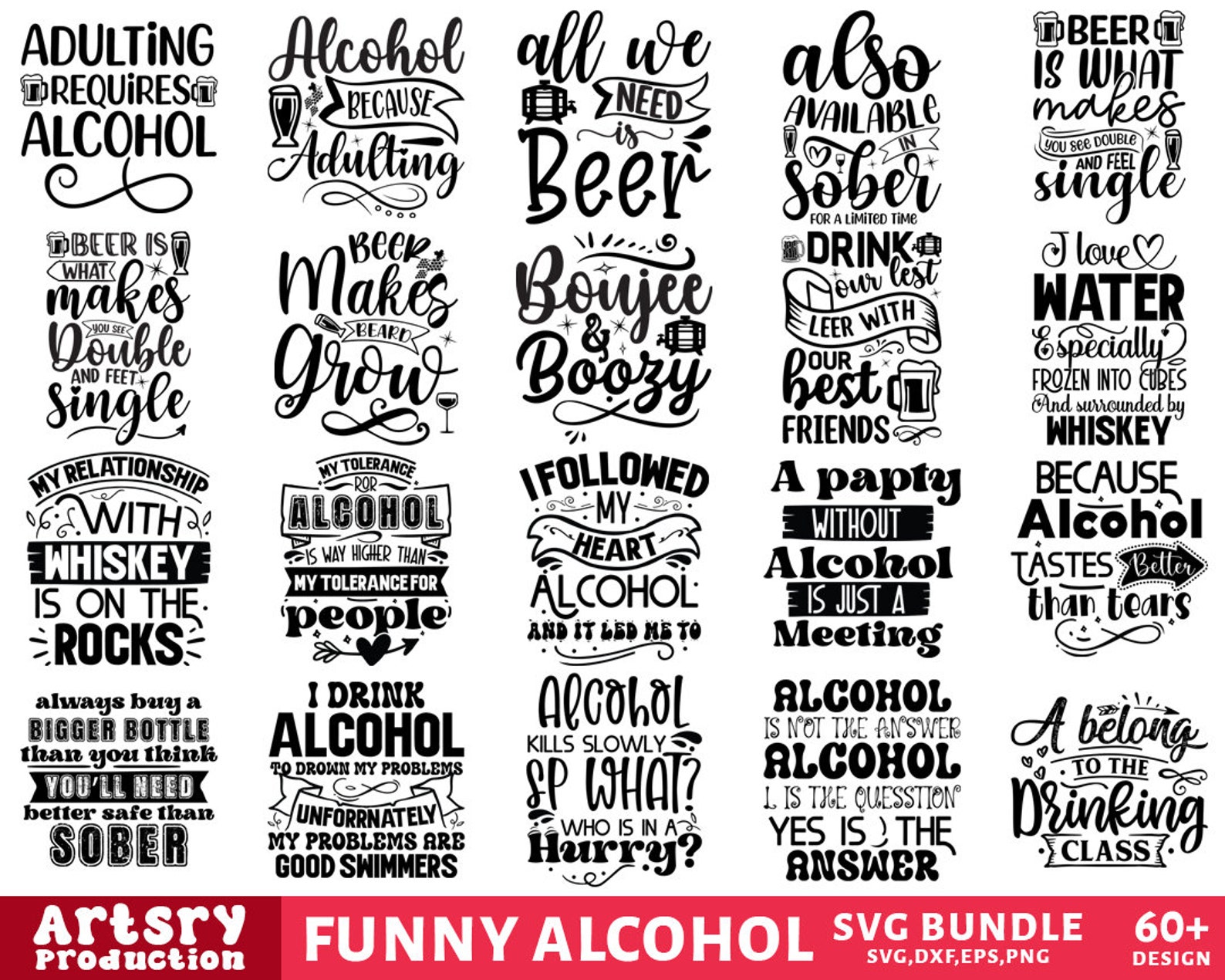 Funny Alcohol Svg Bundle, Alcohol Quotes Svg, Alcohol Svg Bundle ...