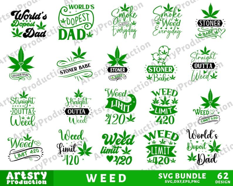Weed Svg Bundle, Stoner Svg Bundle, Marijuana Svg, Weed Quotes Svg ...