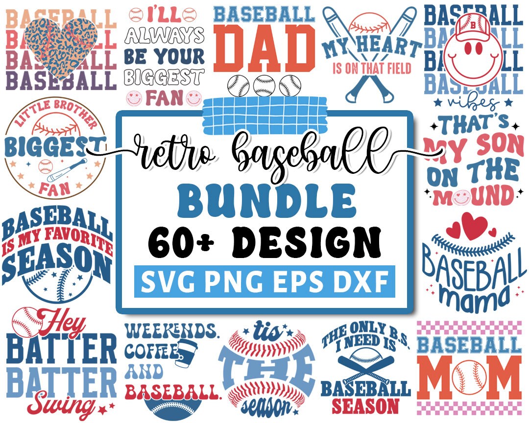 Retro Baseball Svg Bundle, Baseball Svg, Baseball Mom Svg, Game Day Svg ...