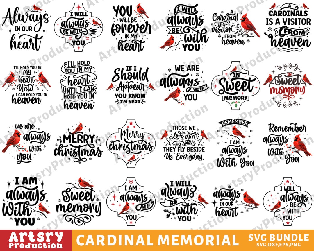 Cardinal Memorial Quotes SVG, Memorial SVG, I Am Always With You Svg, A ...