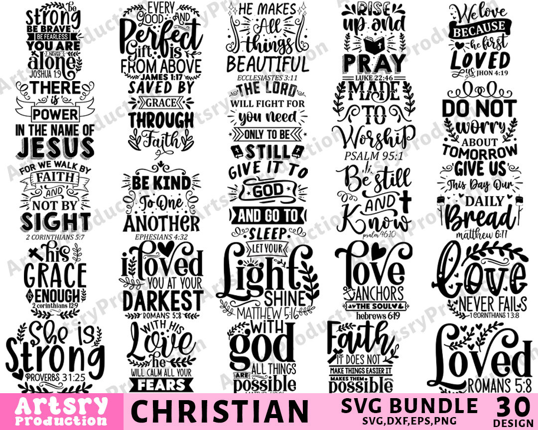 Christian Svg Bundle Religious Svg Scripture Svg Bible - Etsy