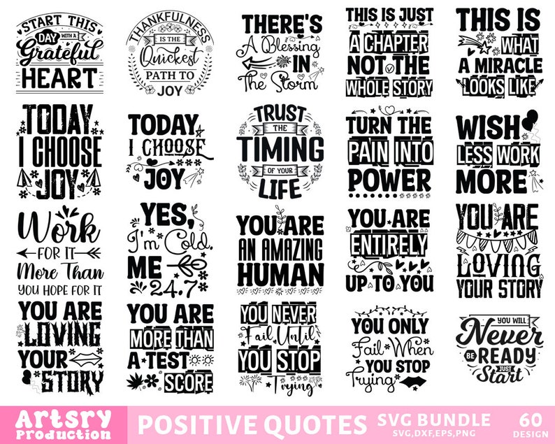 Positive Quote Svg, Self Love Svg, Affirmation Svg, Cute Inspirational ...