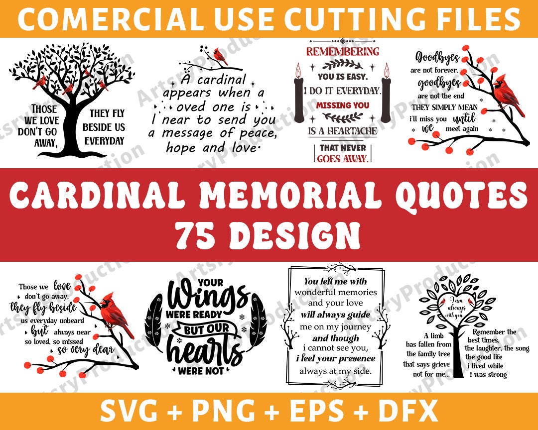 Cardinal Memorial Quotes SVG, Memorial SVG, I Am Always With You Svg, A ...