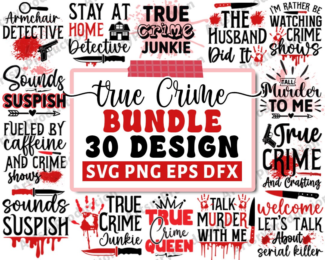True Crime Sublimation Bundle True Crime Bundle Mystery Png - Etsy